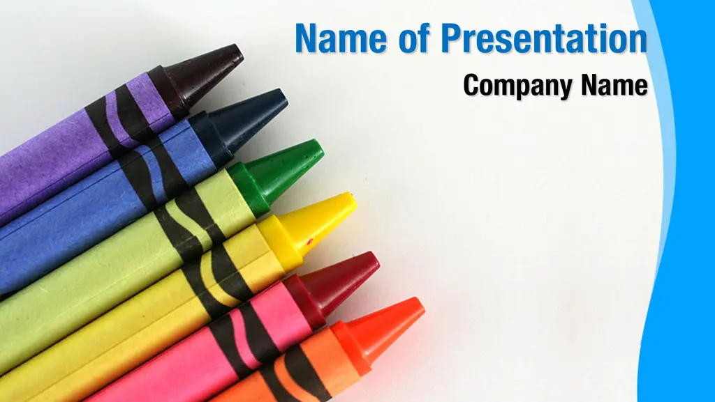 Color Crayons PowerPoint Templates Color Crayons PowerPoint 