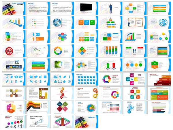 Color Crayons PowerPoint Templates Color Crayons PowerPoint 