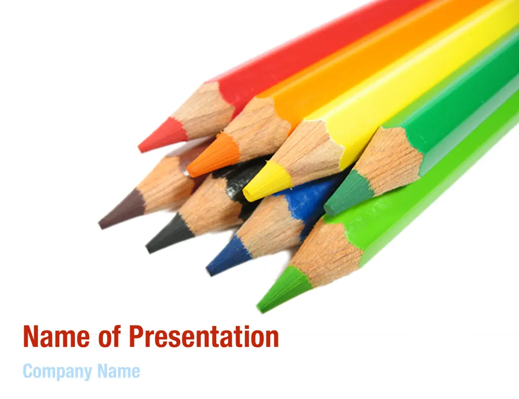 Colored Crayons PowerPoint Templates Colored Crayons PowerPoint 